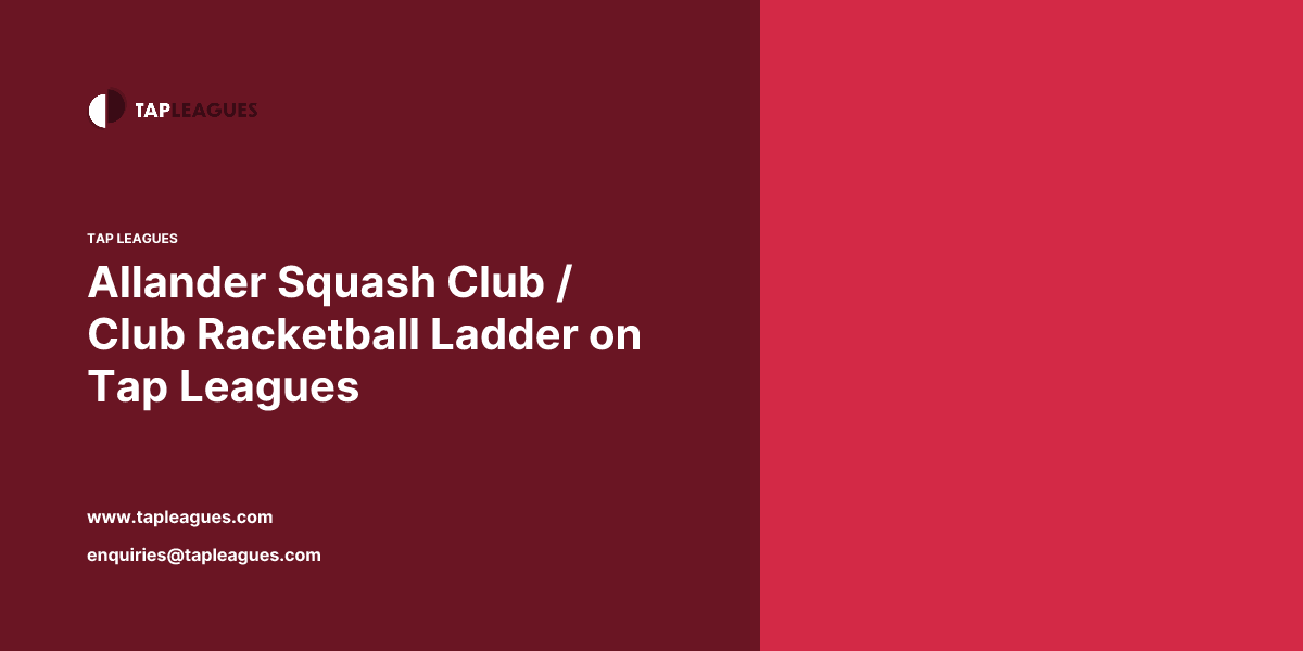 Allander Squash Club / Club Racketball Ladder on Tap Leagues